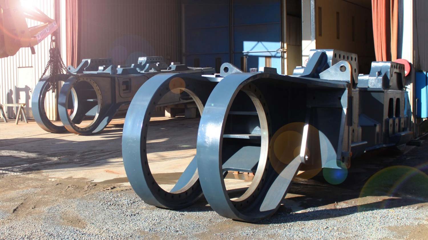 Major Reconditioning Project on Liebherr 996B Track Frames - DGI Trading